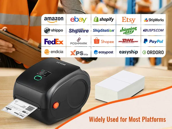 VEVOR Direct Bluetooth Thermal Label Printer HD(300DPI), All in One BT ...