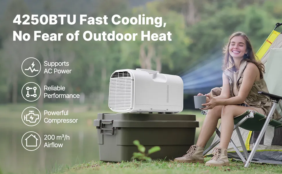 VEVOR Portable Air Conditioner, 4250 BTU 3-Speed Air Conditioning Unit ...