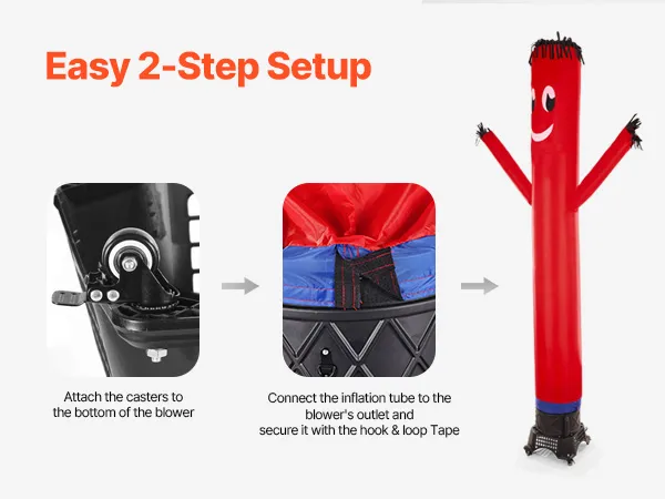 VEVOR Inflatable Tube Man Set, 20 ft Tall, Wacky Waving Inflatable ...