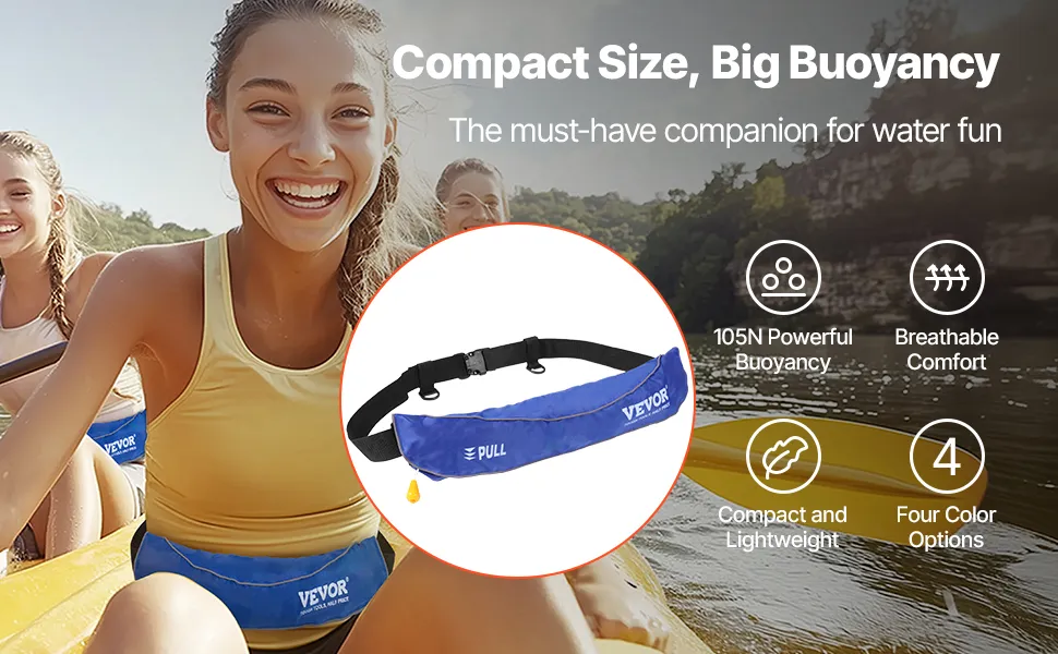 VEVOR Inflatable Life Belt – Compact, Safe & Reusable