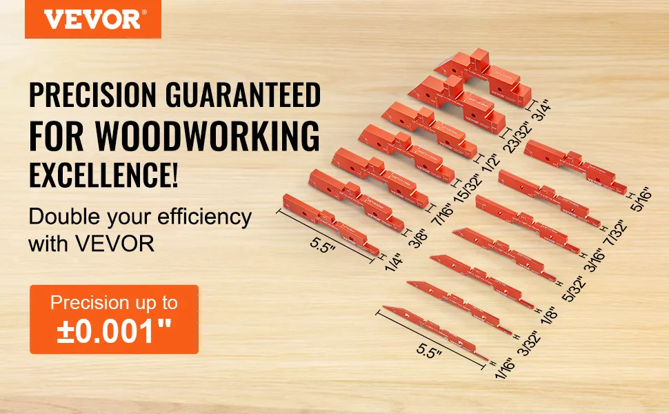 VEVOR Router Table Adjustment Bars, 14-piece Set, Durable Aluminum ...