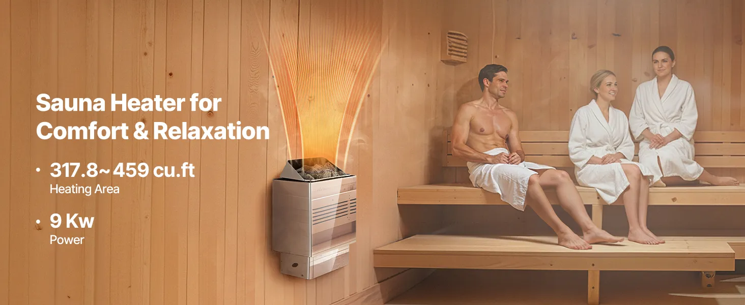 VEVOR Sauna Heater, 9KW 240V Electric Sauna Stove, Dry Steam Bath ...