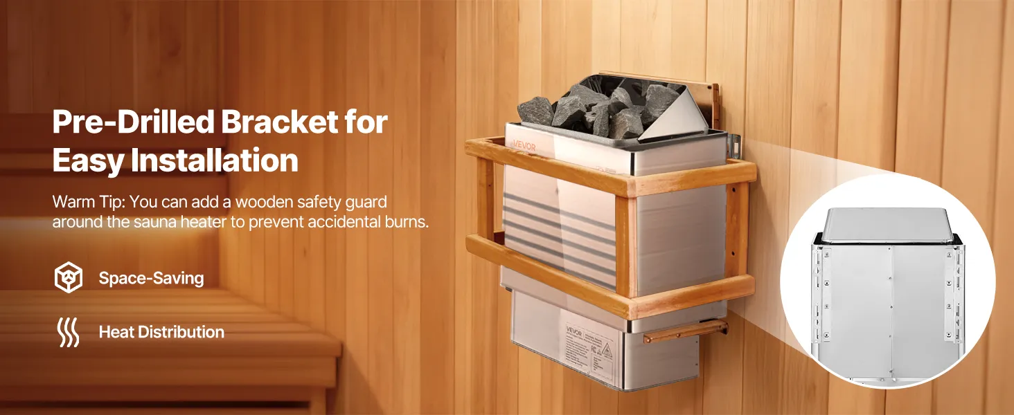 VEVOR Sauna Heater, 9KW 240V Electric Sauna Stove, Dry Steam Bath ...