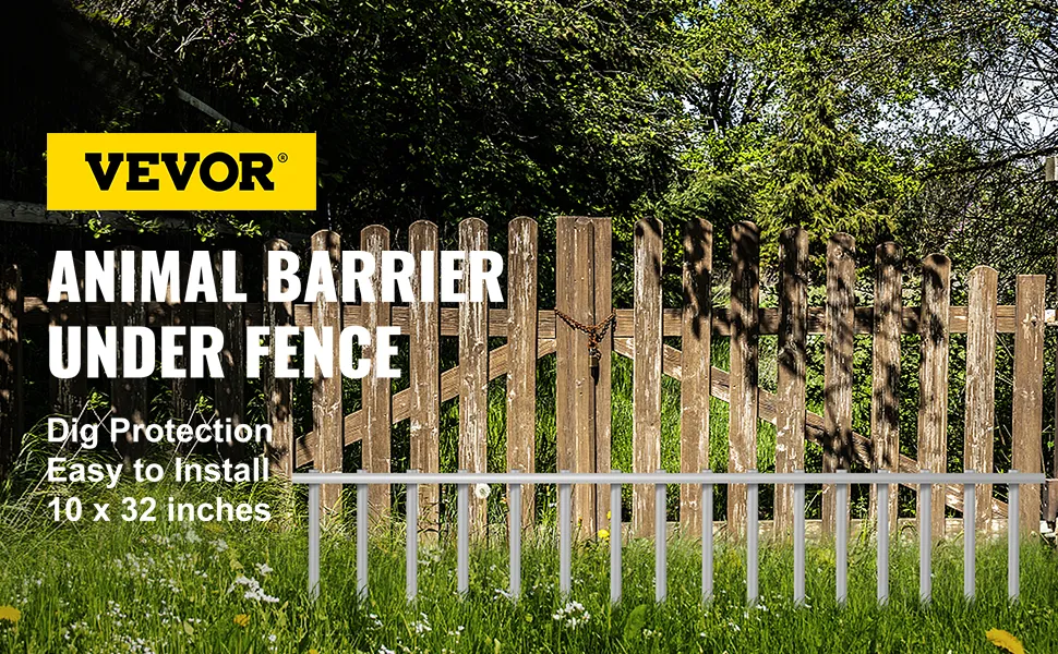 VEVOR 25 Pack Animal Barrier, 10"x32" Dog Fence Barrier, Q235 Iron No ...