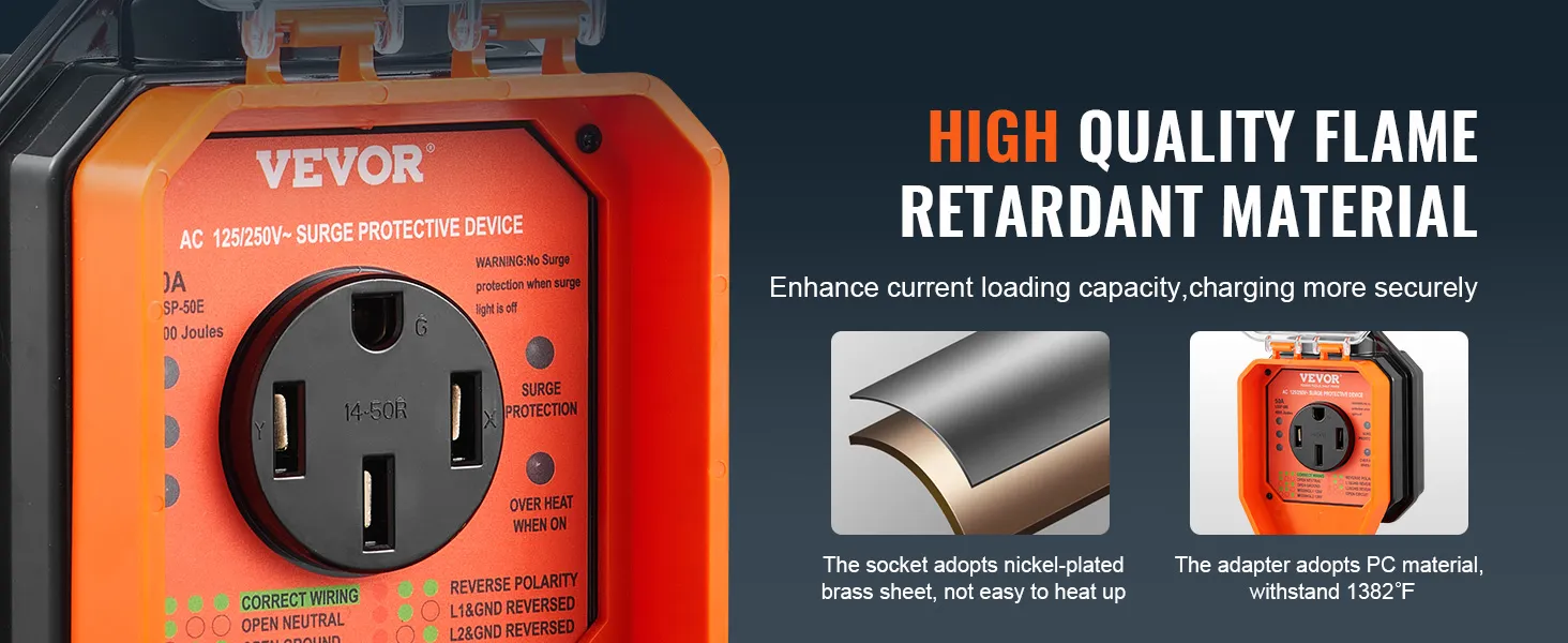 VEVOR RV Surge Protector, 50 Amp, 4800 Joules RV Voltage Protector ...