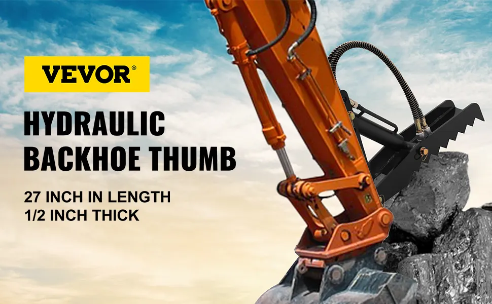 VEVOR Backhoe Thumb 27 inch Hydraulic Backhoe Excavator Thumb ...