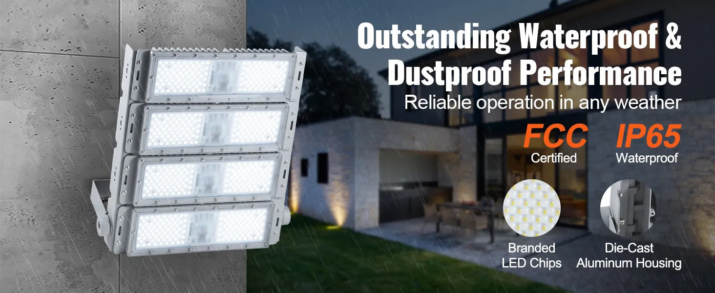 VEVOR LED Stadium Light 400W 35000LM LED Flood Light 6500K Daylight ...