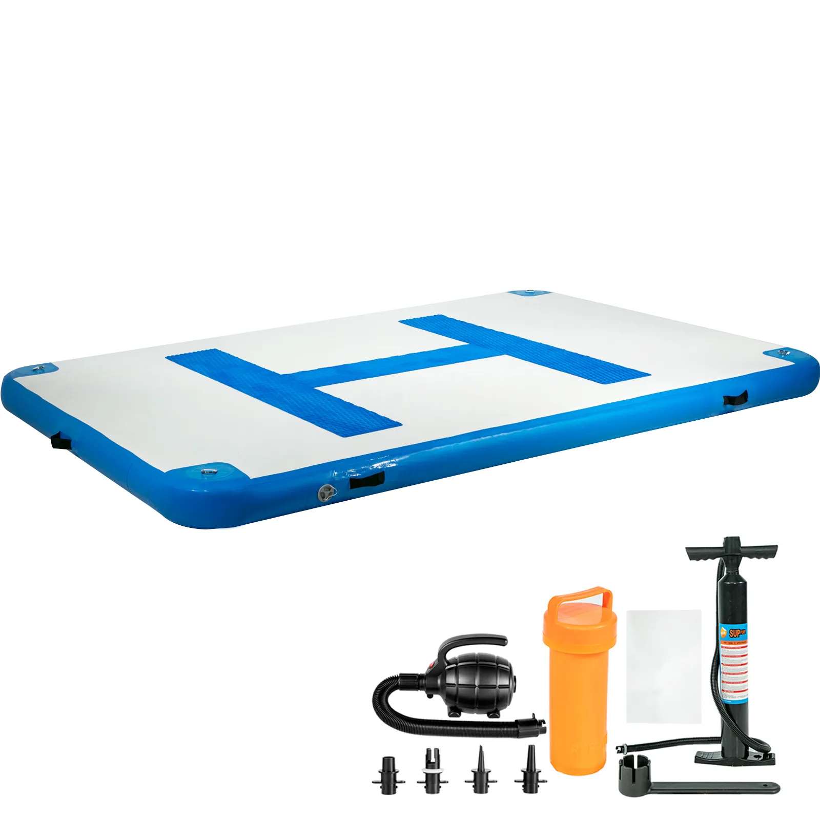 VEVOR Inflatable Floating Dock 10 x 6.5 ft, Inflatable Dock Platform ...