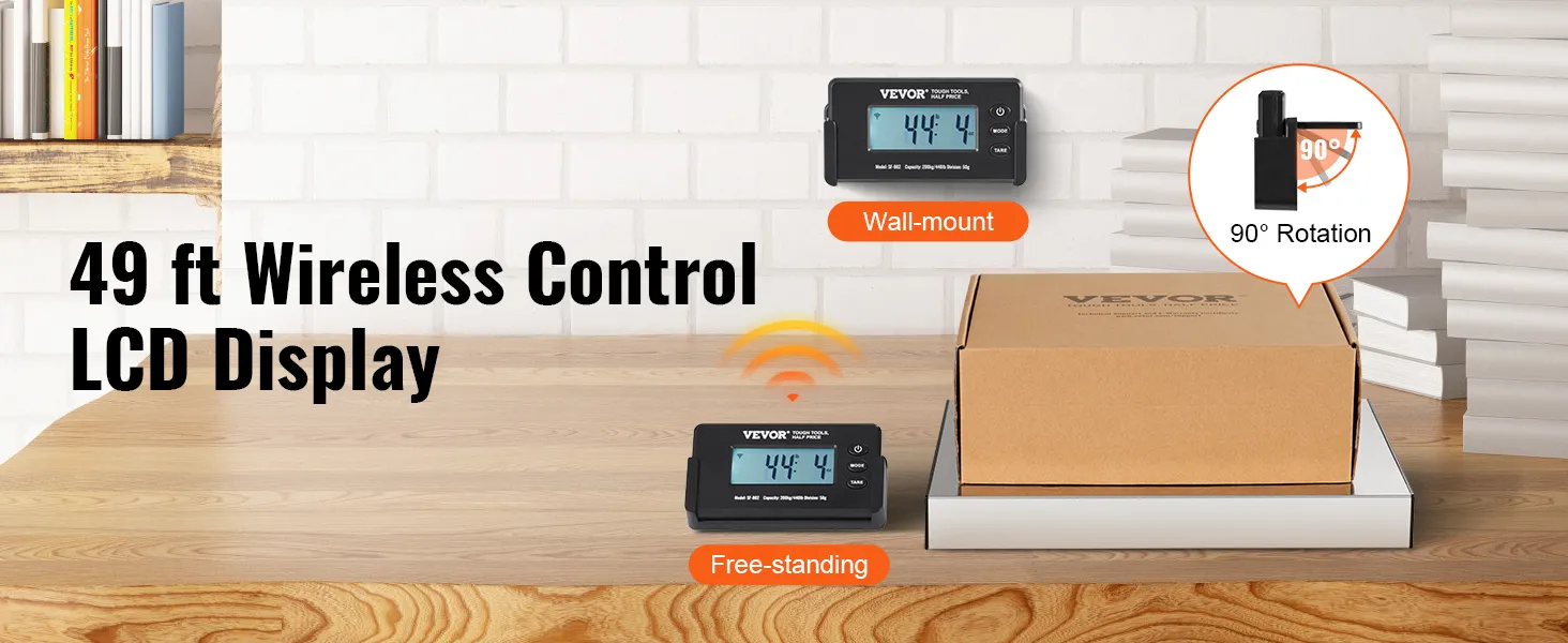 VEVOR Digital Shipping Scale, 49 ft Wireless Control, 440 lbs x 1.7 oz ...