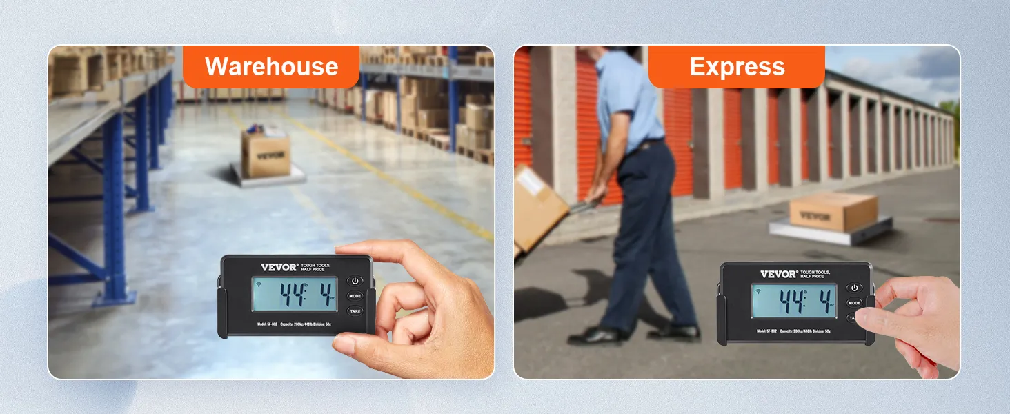 VEVOR Digital Shipping Scale, 49 ft Wireless Control, 440 lbs x 1.7 oz ...