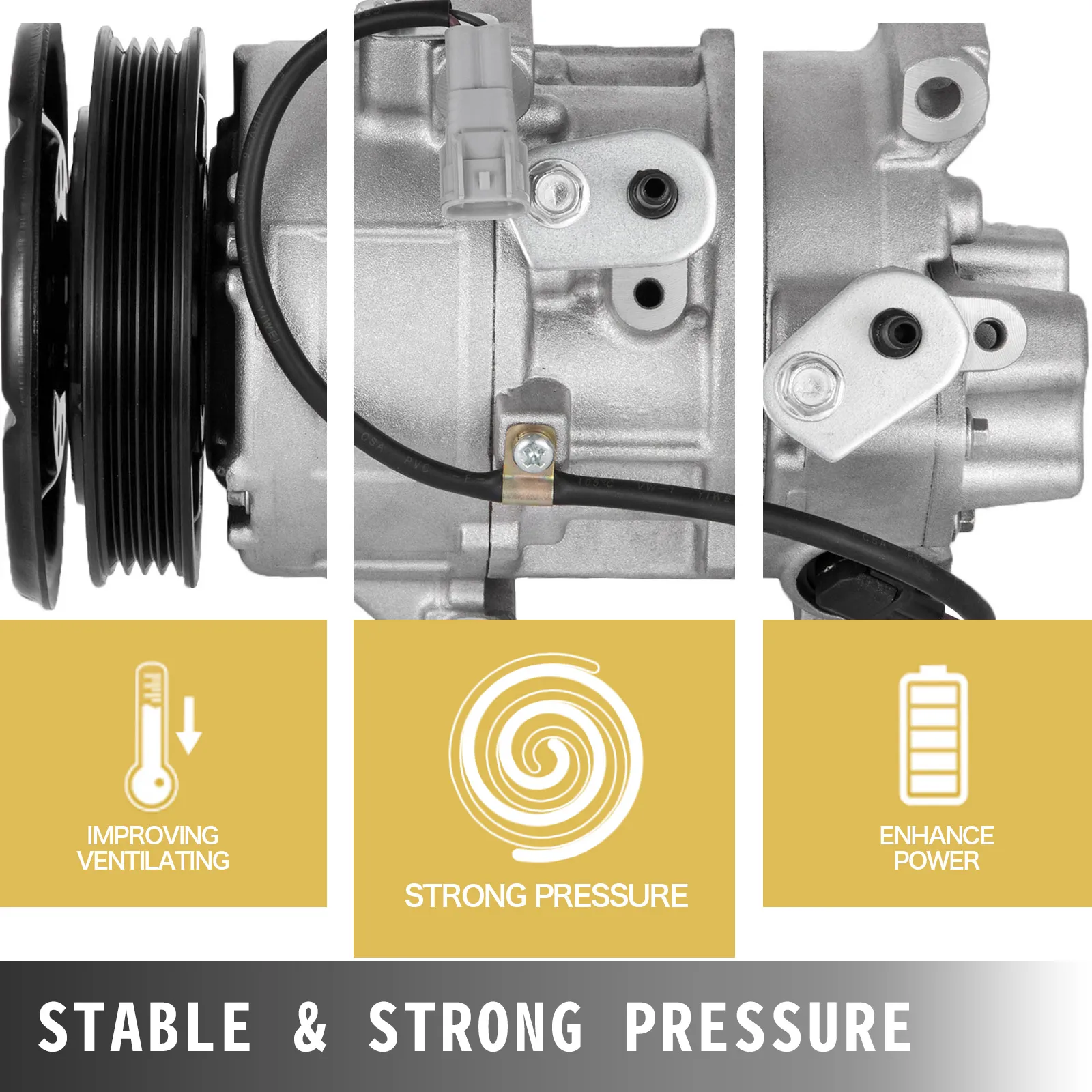 AC A/C Compressor For 2007-2010 Toyota Yaris 1.5L 157318 CO 11078C ...