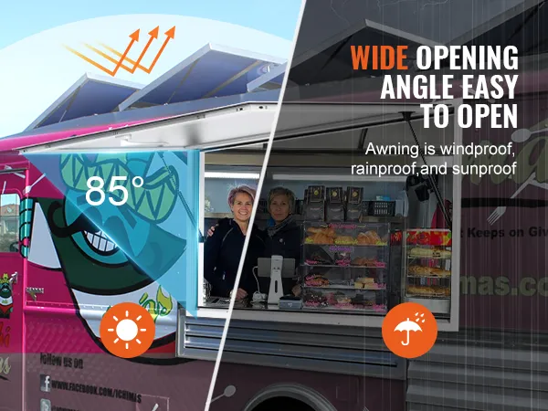 VEVOR Concession Window 72"x48", Aluminum Alloy Food Truck Service ...