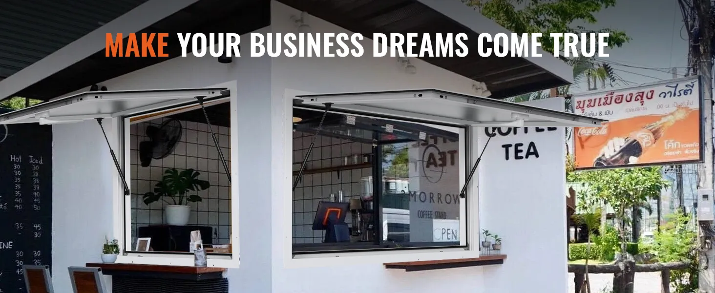 VEVOR Concession Window 72"x48", Aluminum Alloy Food Truck Service ...