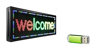 VEVOR Led Sign 40 x 15 inch Led Scrolling Sign 3 Color Red Green Yellow ...