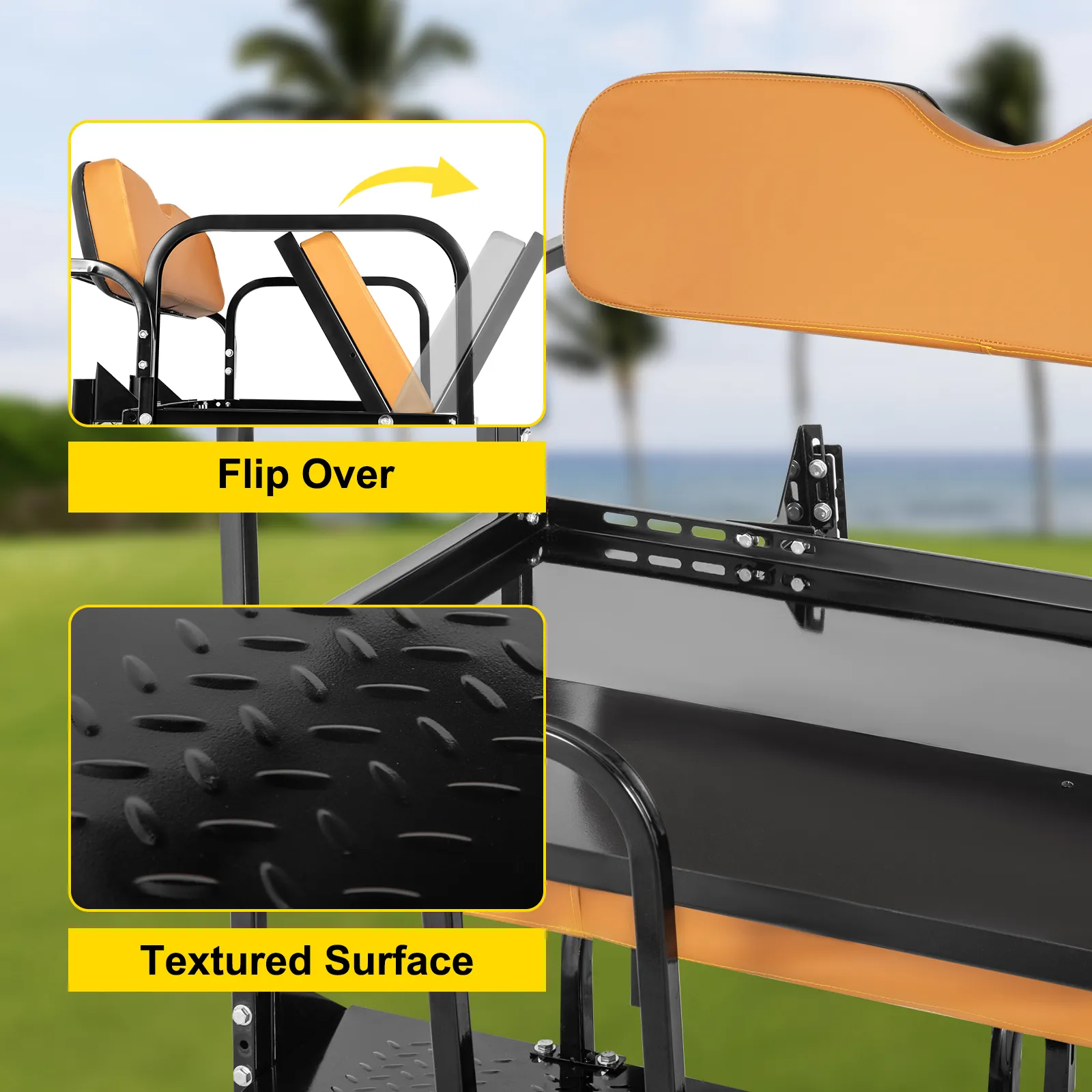 VEVOR Golf Cart Rear Seat, Club Car Rear Seat for Club Car Precedent ...