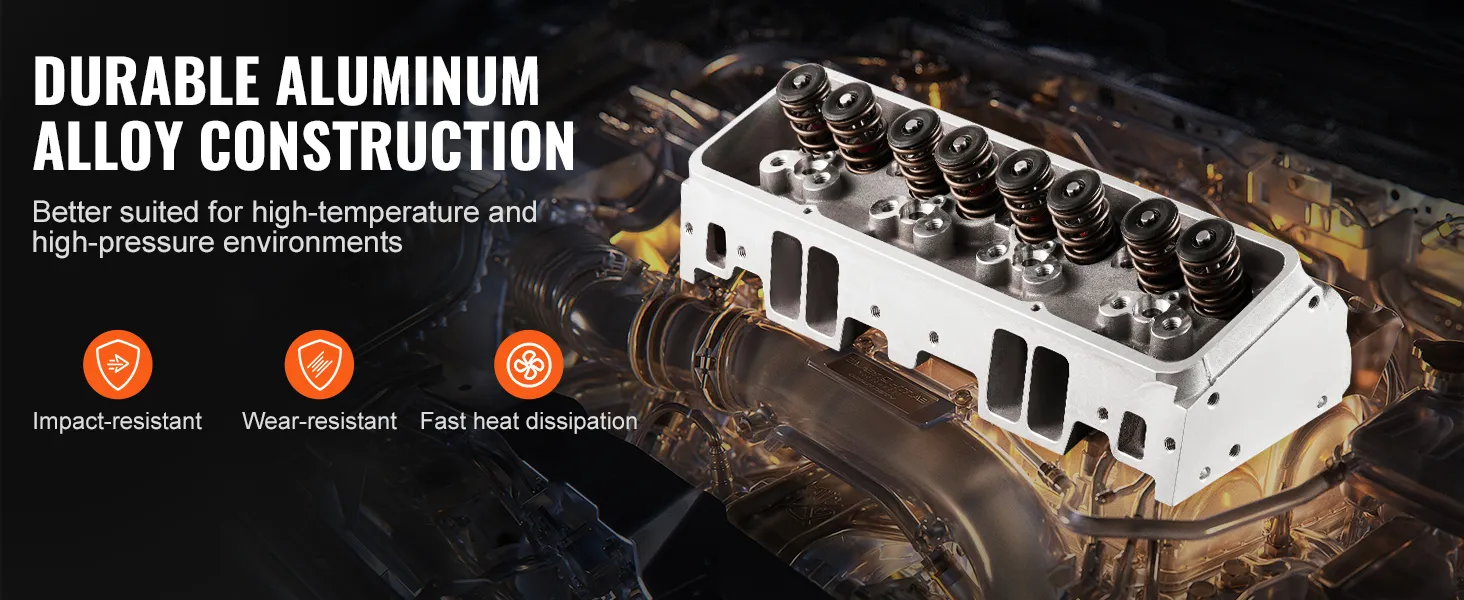 VEVOR Engine Cylinder Head Assembly Replacement, Aluminum Engine ...