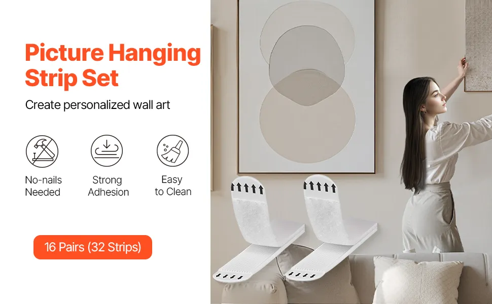 VEVOR Photo Hanging Strips – Damage-Free Wall Decor