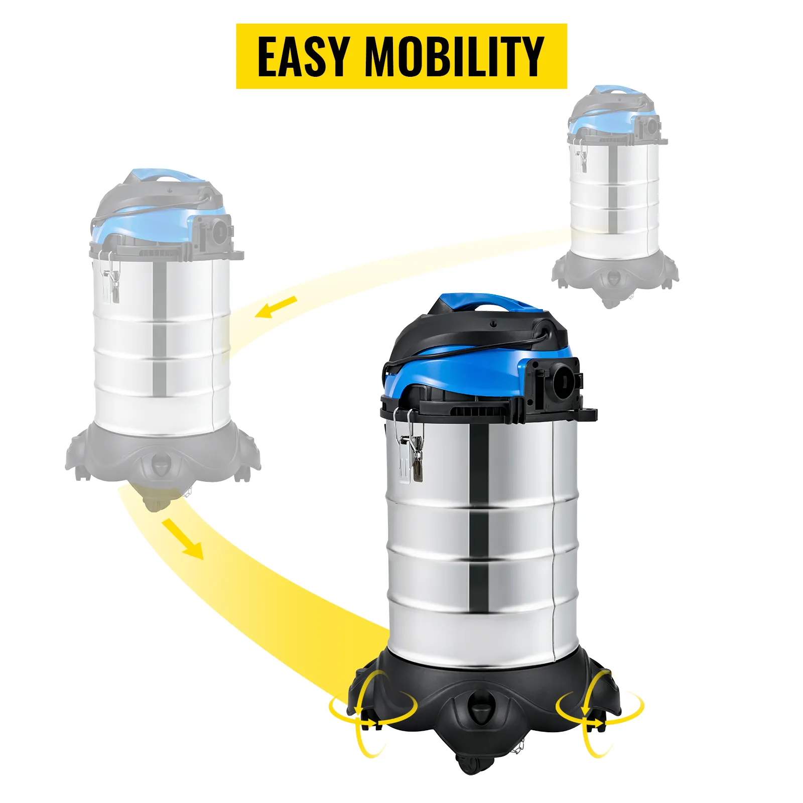 VEVOR Dust Extractor, 8 Gallon Wet & Dry HEPA Filter, Automatic Dust ...