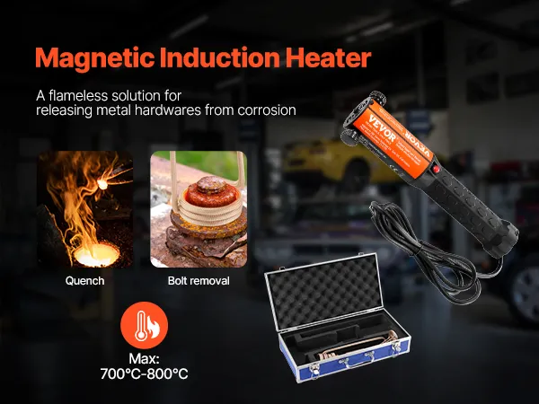 VEVOR Magnetic Induction Heater Kit, 1000w 110V Portable Hand-held ...