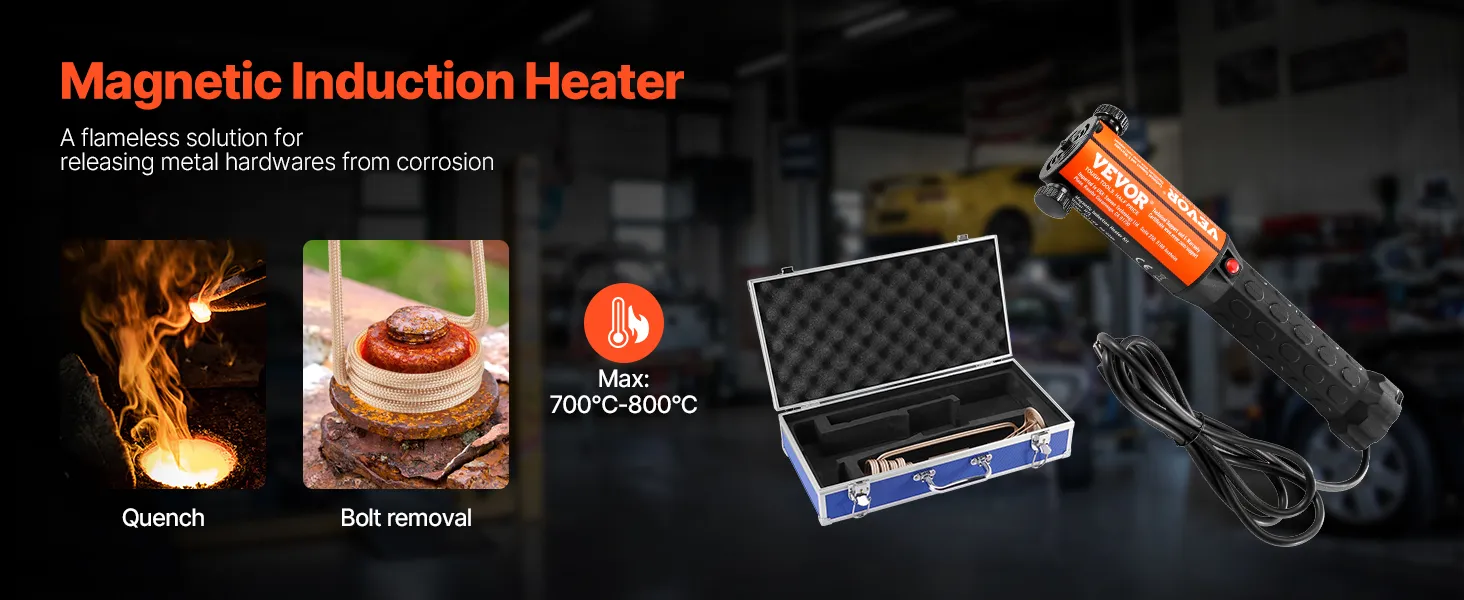 VEVOR Magnetic Induction Heater Kit, 1000w 110V Portable Hand-held ...