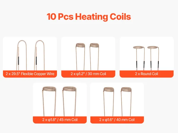 VEVOR Magnetic Induction Heater Kit, 1000w 110V Portable Hand-held ...