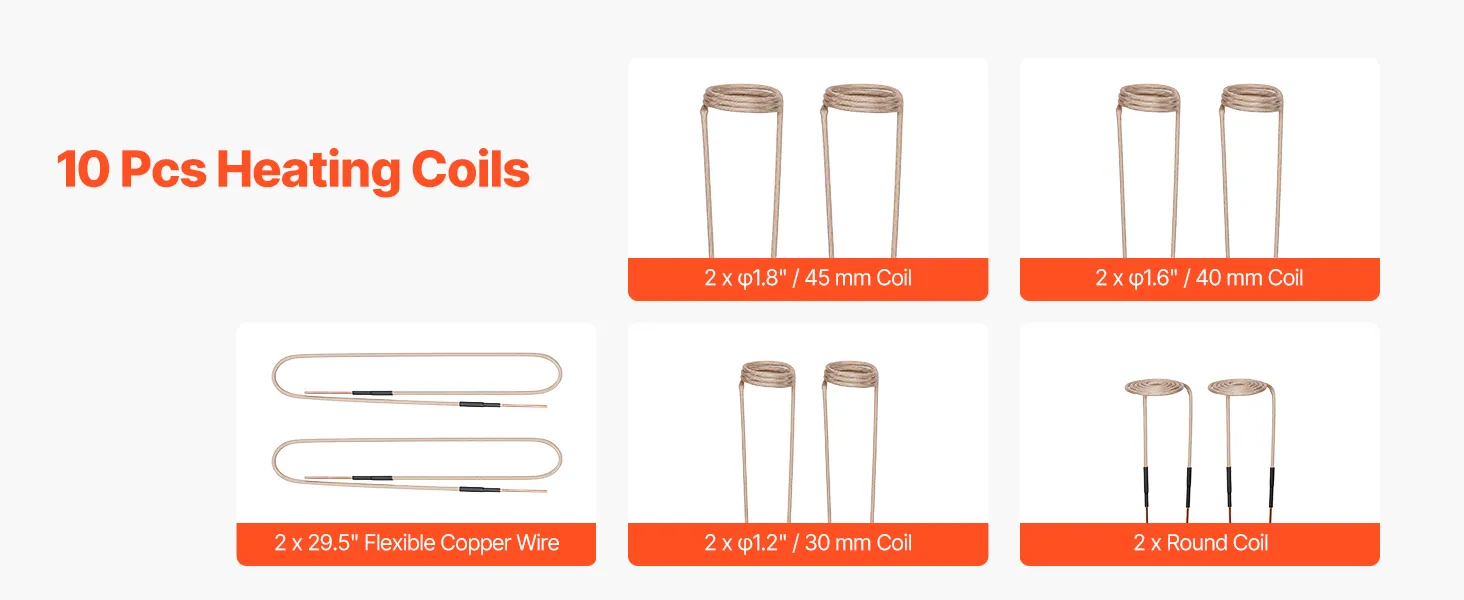 VEVOR Magnetic Induction Heater Kit, 1000w 110V Portable Hand-held ...