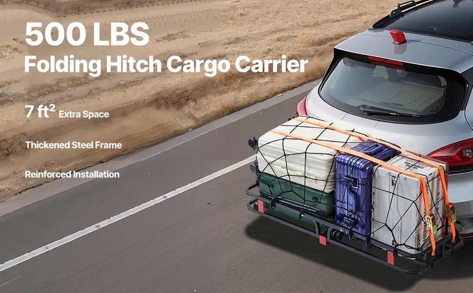VEVOR 53" x 19" x 5", Hitch Cargo Carrier, 500 lbs Capacity Hitch Cargo ...
