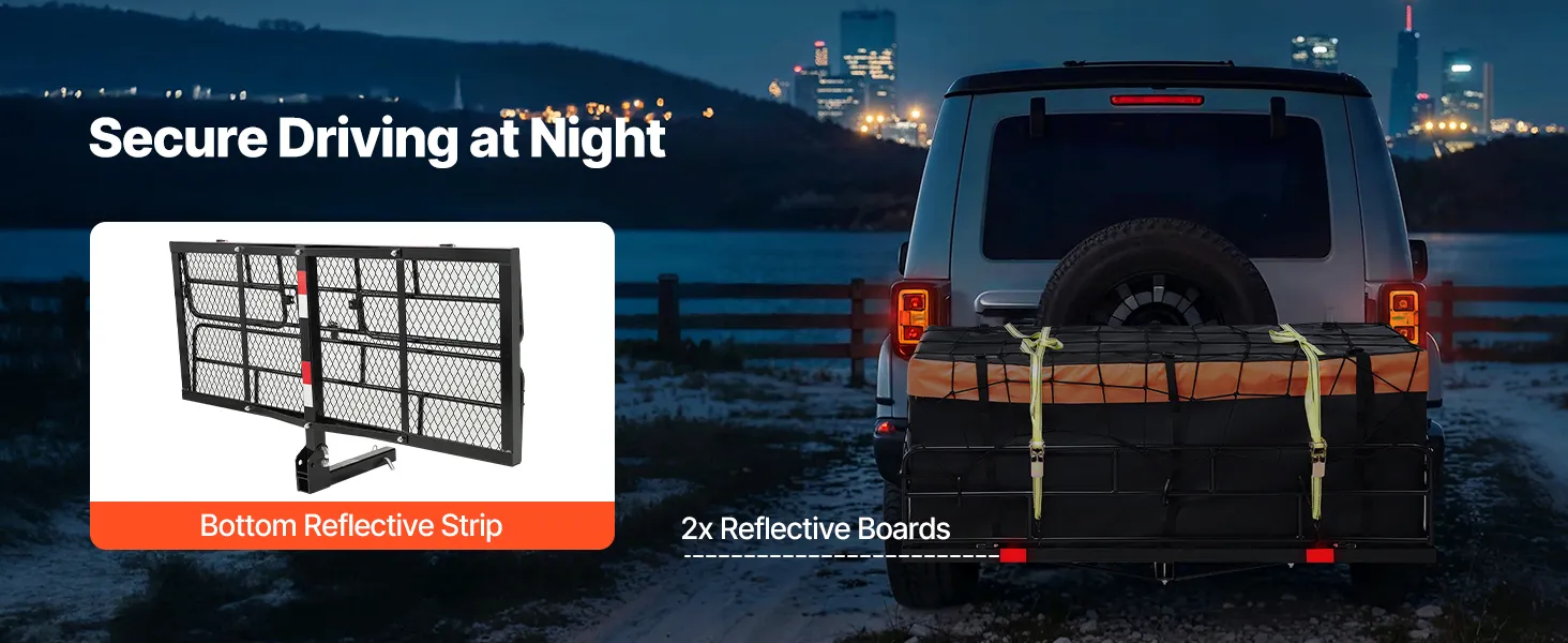 VEVOR 60" x 24" x 14", Hitch Cargo Carrier, 500 lbs Capacity Hitch ...