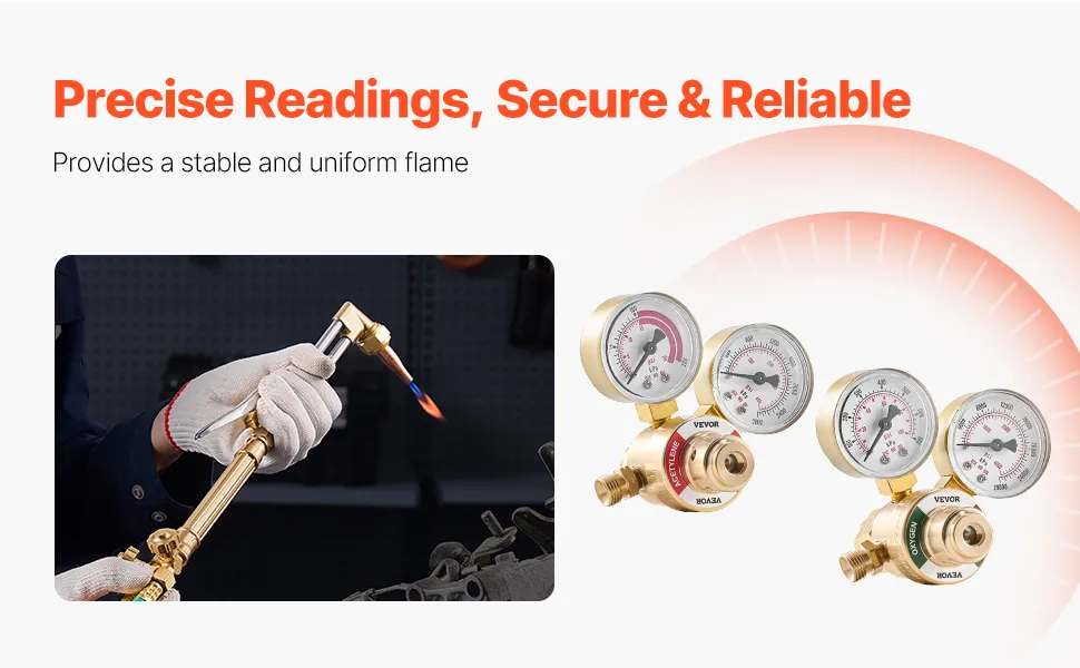 VEVOR Oxygen Acetylene Torch Kit, Gas Welding Cutting Torch Kit, 14PCS ...