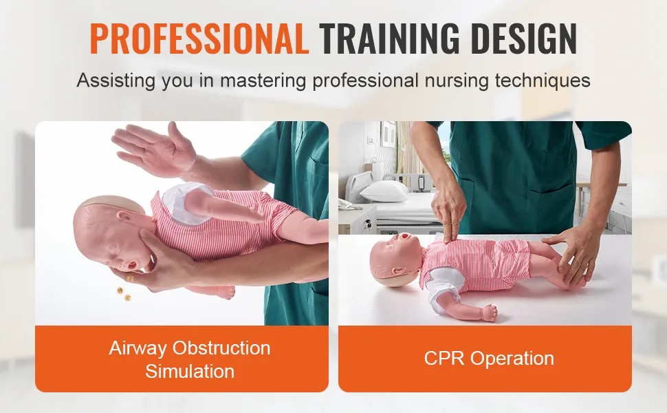 VEVOR Infant CPR Training Manikin, Heimlich Maneuver and ...
