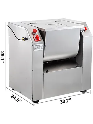 VEVOR Commercial Dough Mixer, 25 KG Kneading Capacity, Flour Mixer Commercial, 2200-Watt, Dough ...