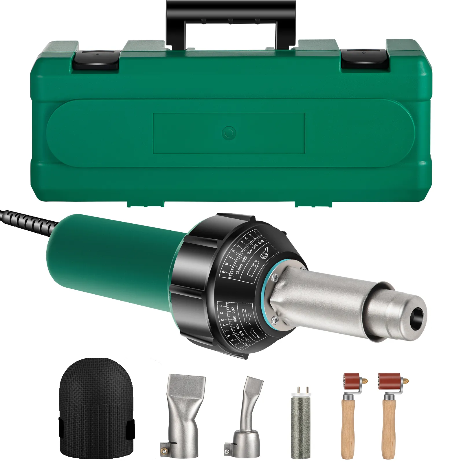 VEVOR Roofing Welder, 6 Pcs PVC Welding Gun, 1600W Pvc Welder With Case ...