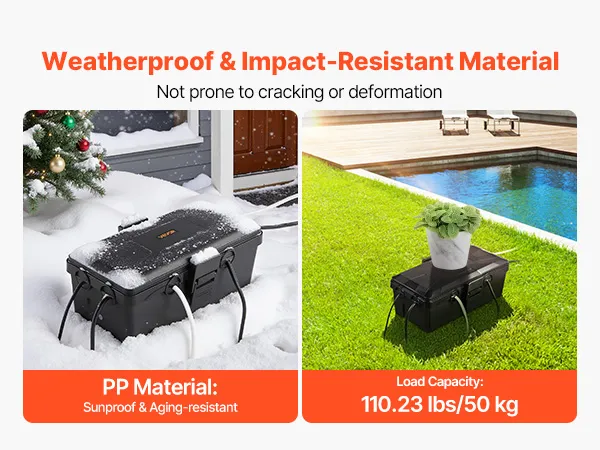 VEVOR Outdoor Electrical Box Waterproof, 9.4 x 4.3 x 2.8 in, IP54 ...