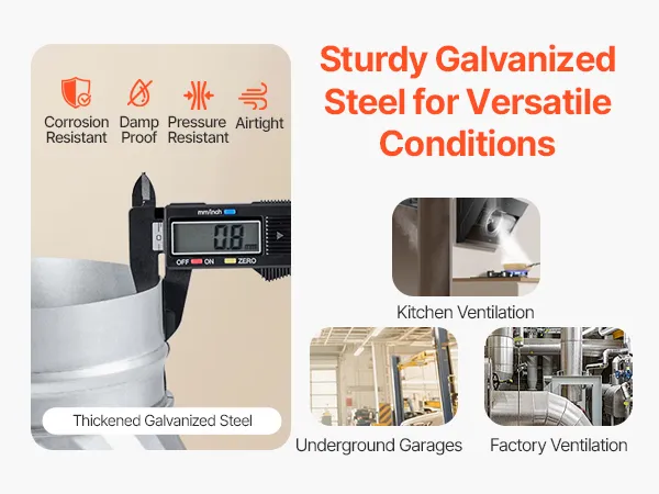 VEVOR HVAC Boots— Heavy-Duty Galvanized Duct Register