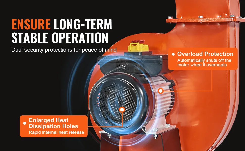 VEVOR Dust Collector, 3HP 1550 CFM Air Flow, Rolling Dual Dust ...