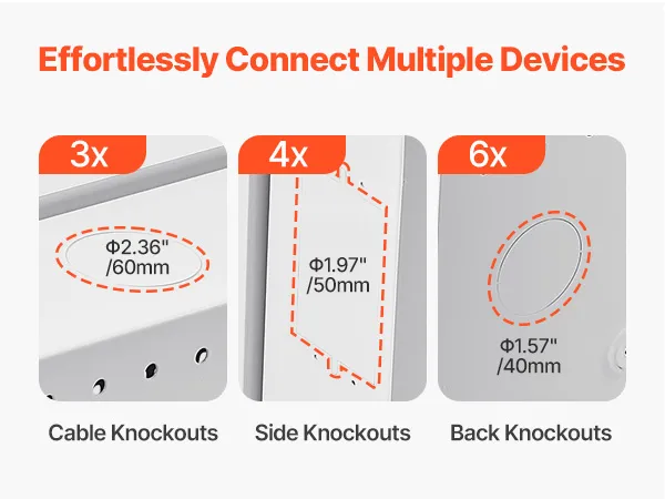 Structured Media Enclosure 28 in Recessed in-Wall TV Media Box with ...