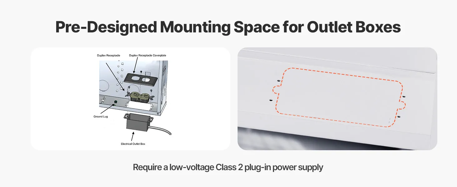 Structured Media Enclosure 28 in Recessed in-Wall TV Media Box with ...