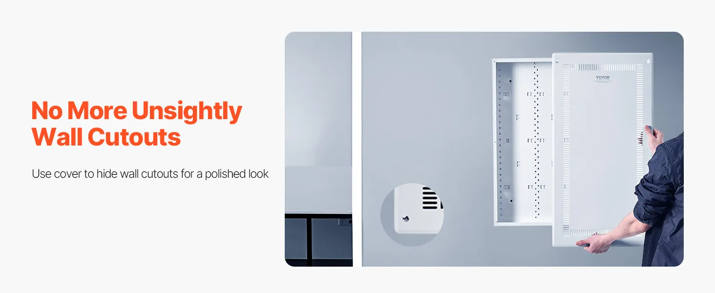 Structured Media Enclosure 28 in Recessed in-Wall TV Media Box with ...