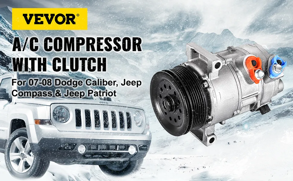 AC A/C Compressor for 07-18 Jeep Compass, 07-09 Patriot, 07-18 Dodge ...