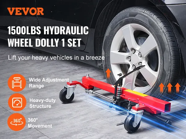 VEVOR Chariot élévateur pour roues, capacité maximale de 680 kg, avec ...