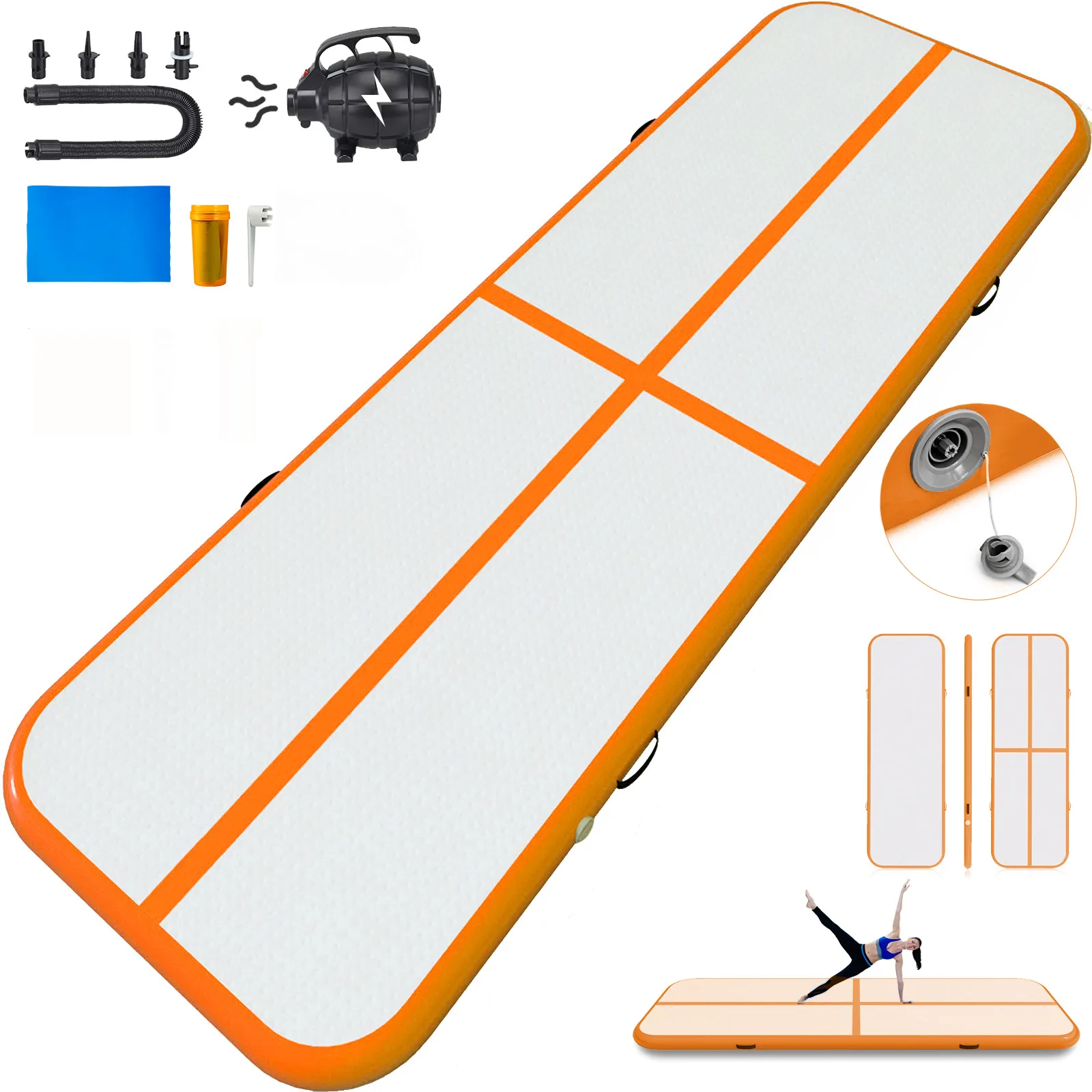 Yepsport Air Track, 20ft Inflatable Air Track Tumbling Mat with ...