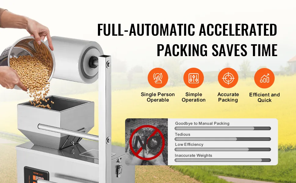 VEVOR Automatic Particle Packaging Machine, 0.002-0.22lbs/1-100g, Multi ...