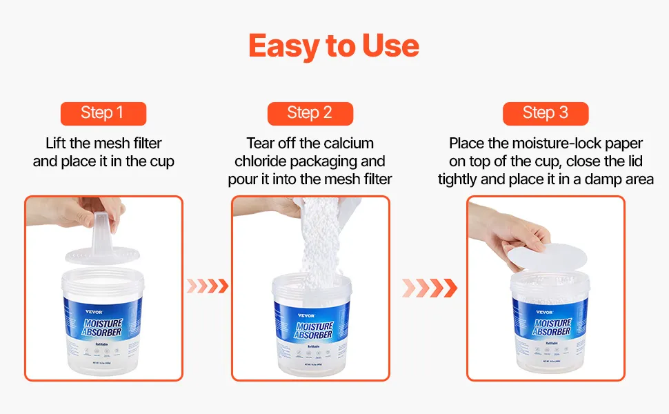VEVOR RV Moisture Absorber — High-Capacity Reusable Bucket