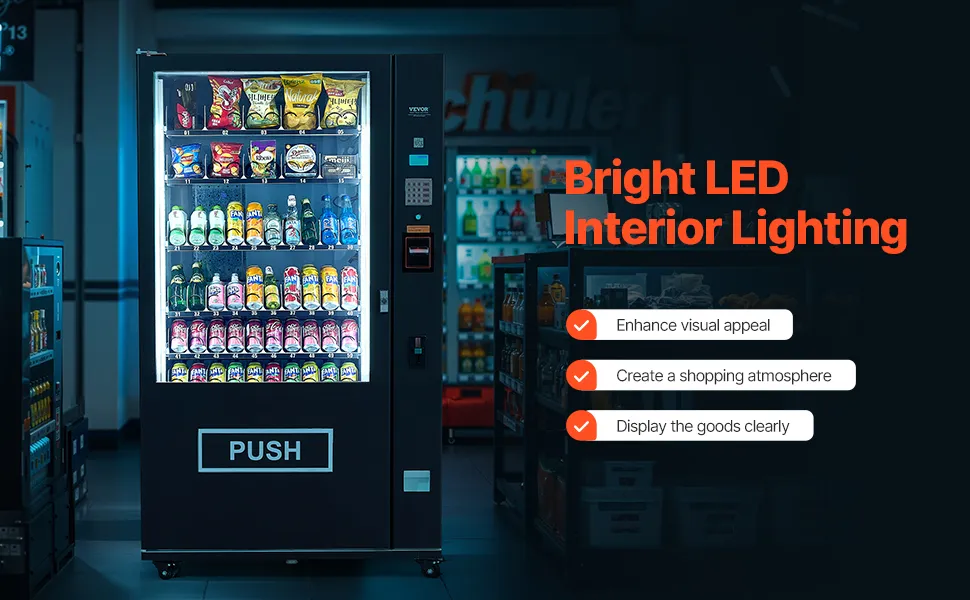 VEVOR Combo Vending Machines for Sale - 60 Slots, ICT Bill