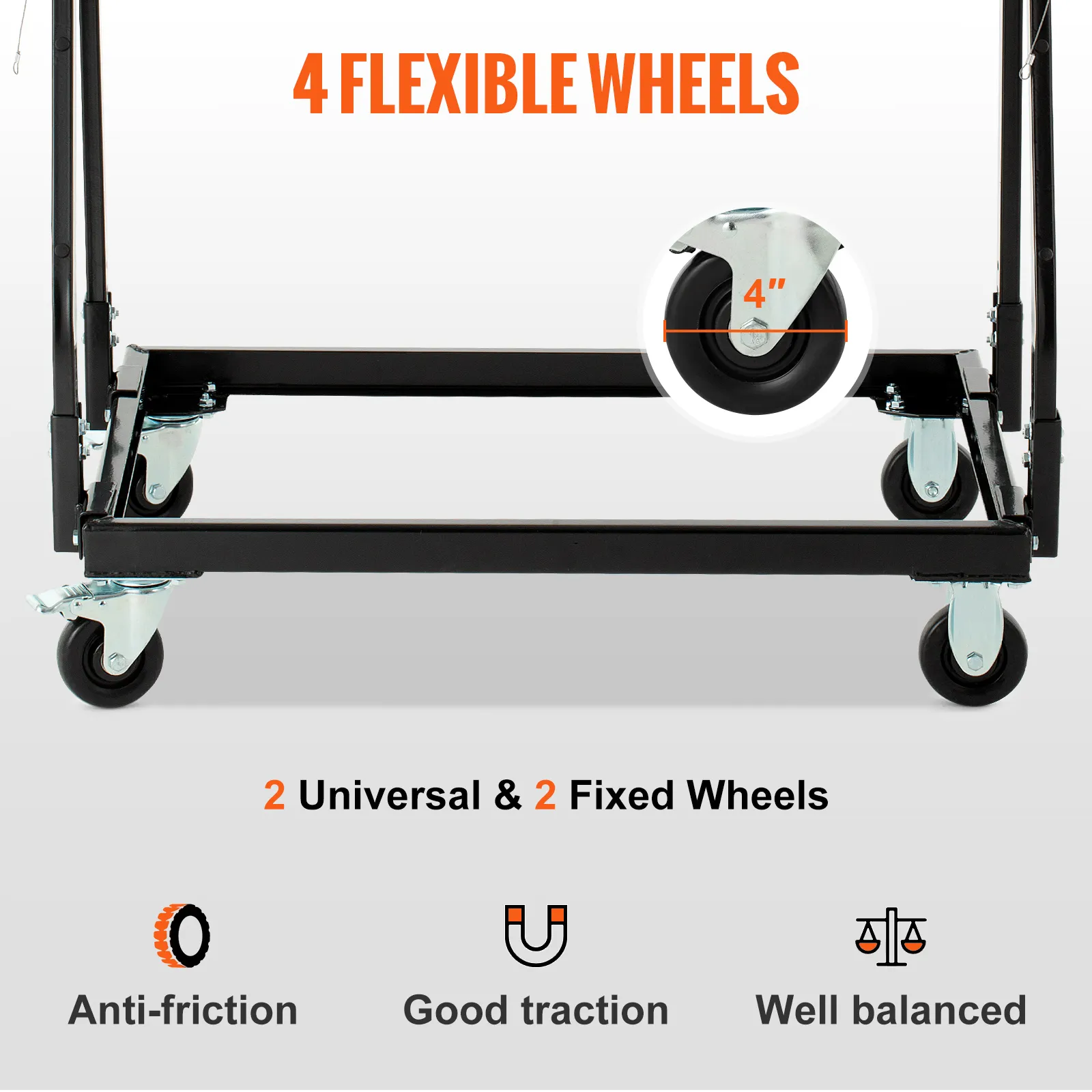 VEVOR Material Mate Panel Cart and Shop Stand, 4 x 4” Smooth Rolling ...