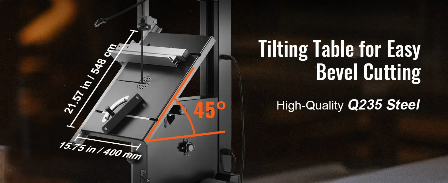 VEVOR Band Saw, 14-Inch, 480-960 RPM Continuously Viable Benchtop ...