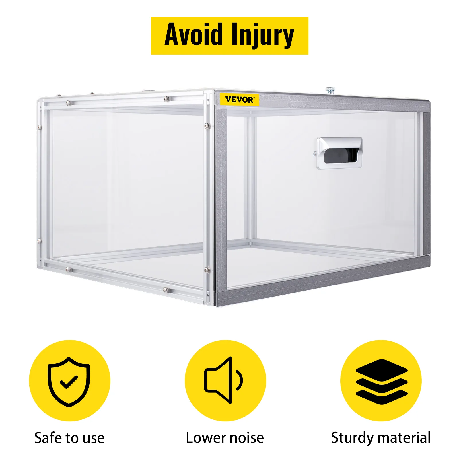 VEVOR Acrylic CNC Enclosure, Desktop Clear Cover, Enhanced Protection ...