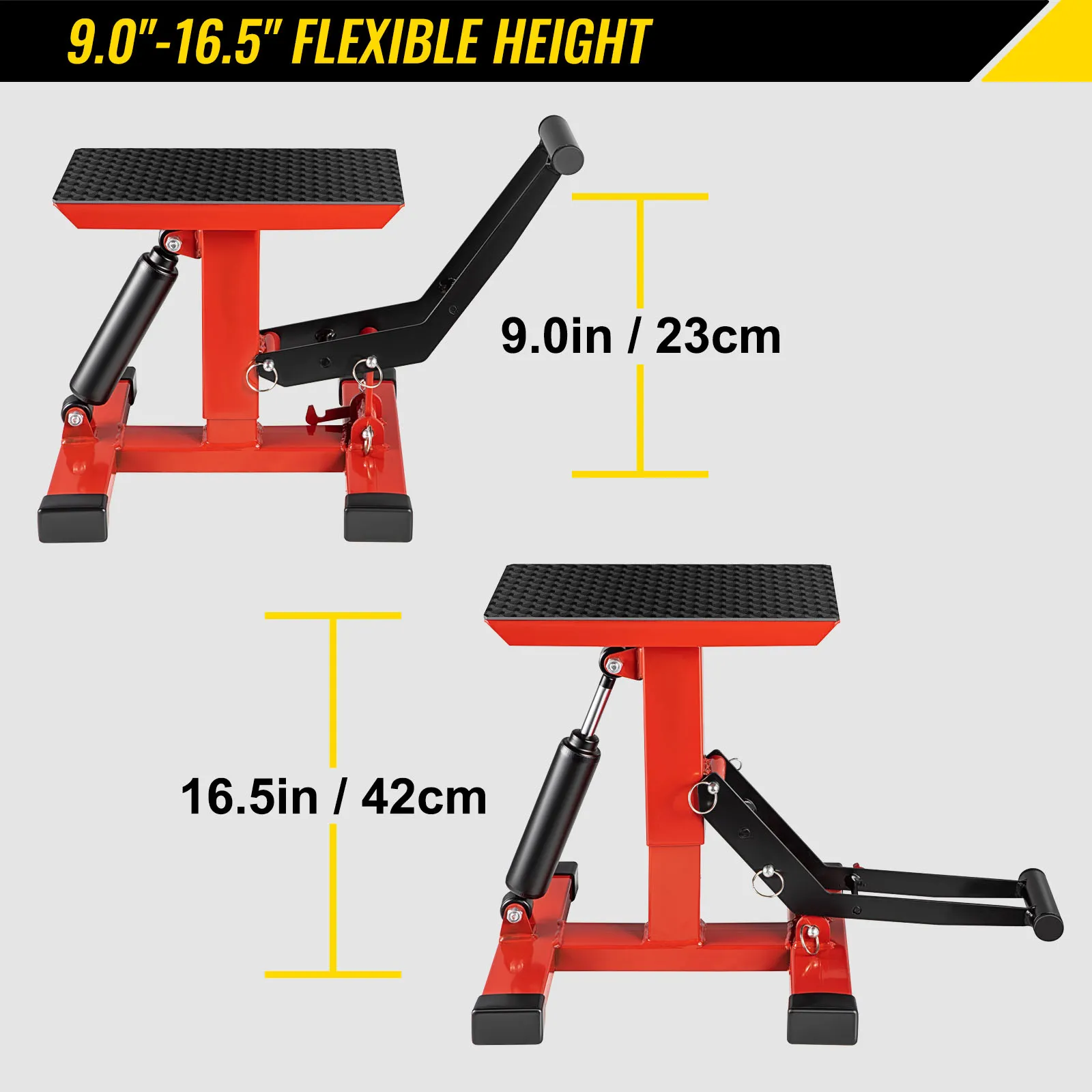 VEVOR Motorcycle Dirt Bike Lift Stand, 400 Lbs Heavy Duty Motorcycle ...