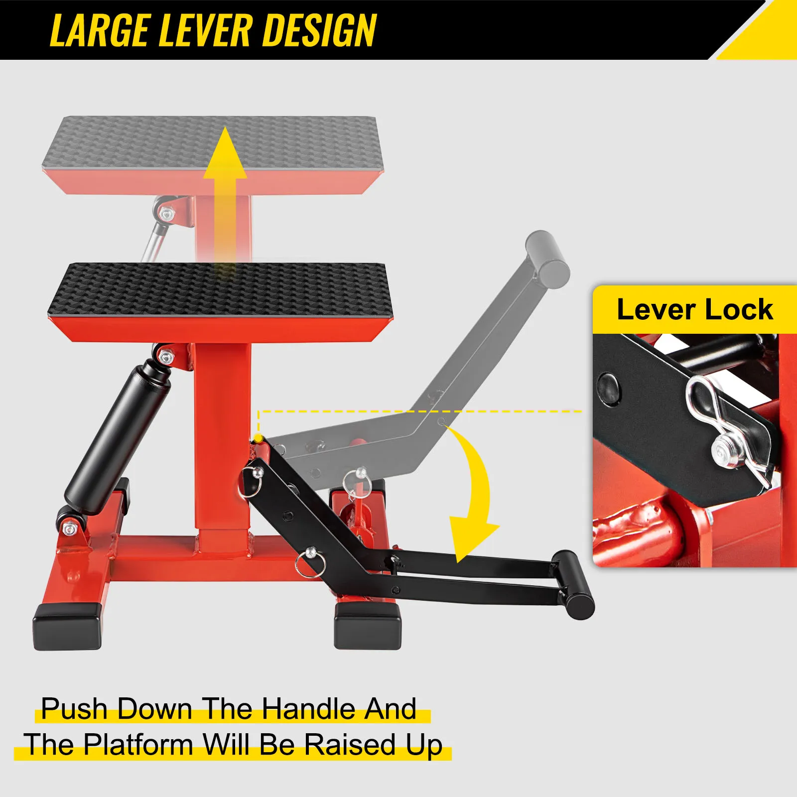 VEVOR Motorcycle Dirt Bike Lift Stand, 400 Lbs Heavy Duty Motorcycle ...