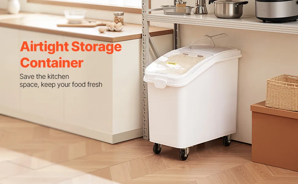 VEVOR Rice Storage Container, 27Gallon/100L Capacity Large Dog Food ...